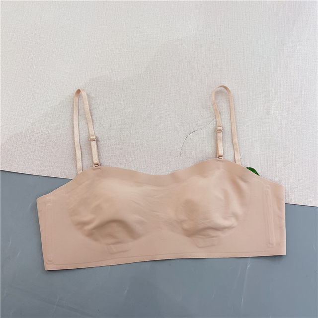 Latex cotton paper bra strapless bra for big breasts, non-slip, ultra ...