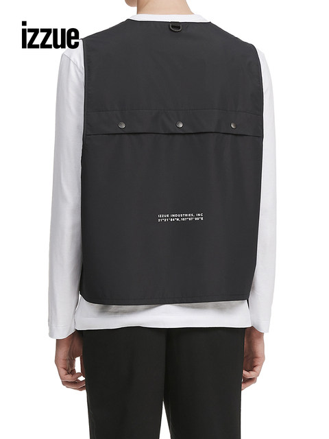 Izzue men's zipper horse -naphthain summer street function sense multi ...