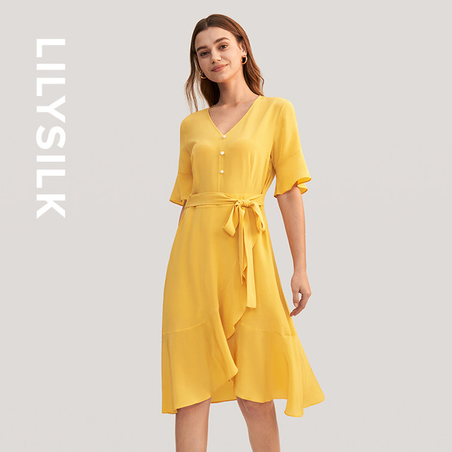 Lili Showke LilySilk Ms. Really Silk dress summer waist lace, thin ...