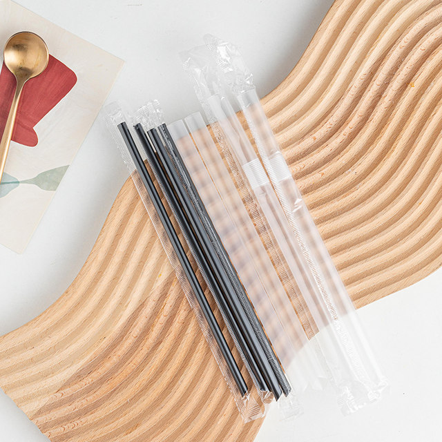 Straws disposable independent packaging single-stack beverage coffee ...
