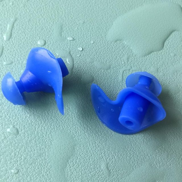 Swimming earplugs silicone unisex soft fit middle cochlear adult bath ...