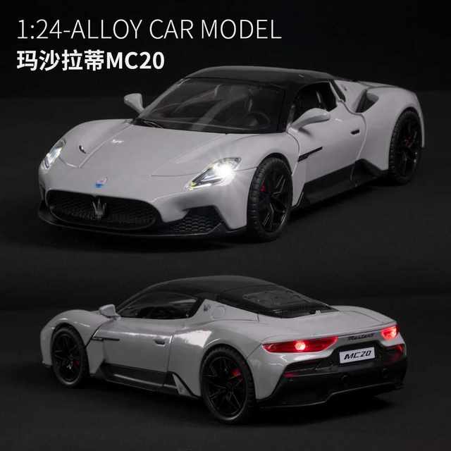 Large Maserati MC20 alloy car model ornaments pull back toy car boy ...