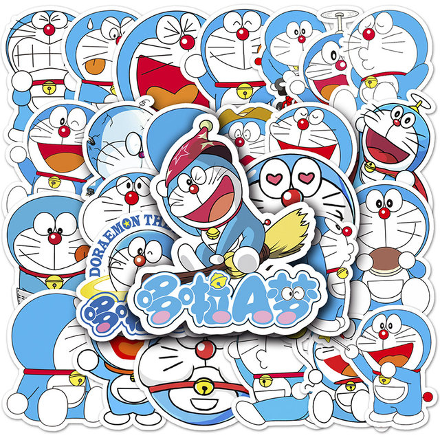 Doraemon Doraemon Sticker Blue Fat Man Cartoon Cute Character Girl ...