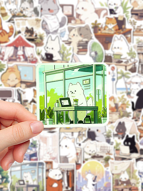 Handbook sticker notebook decoration diy cute cartoon children small ...