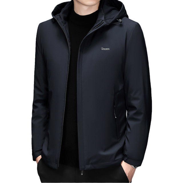 Spring and autumn thin high-end mulberry silk cotton jacket men's ...