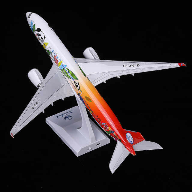30CM simulated aircraft model with wheels and lights Sichuan Airlines ...