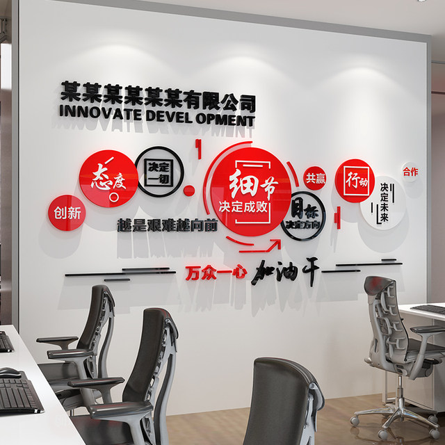 Office wall decoration company conference room inspirational cultural ...