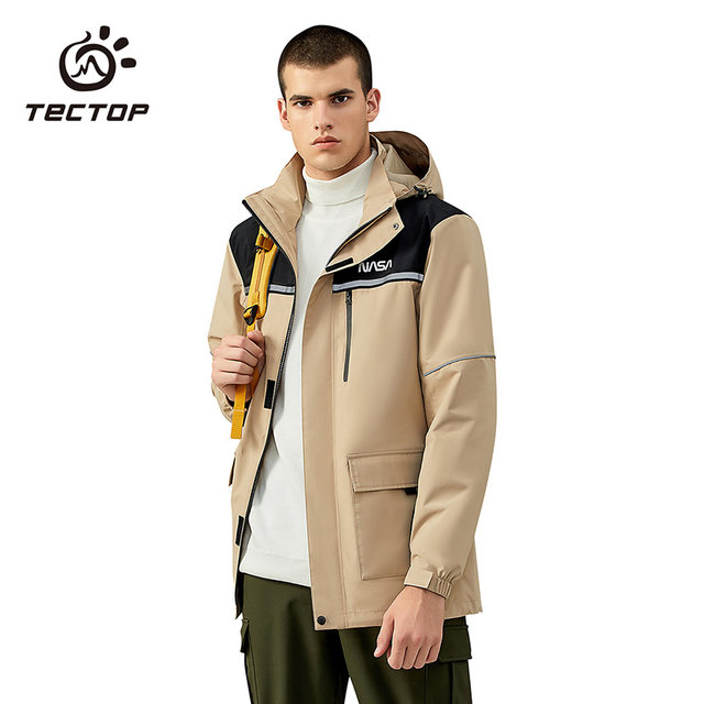 TECTOP/Tantuo NASA mid-length loose hooded jacket men's autumn and ...