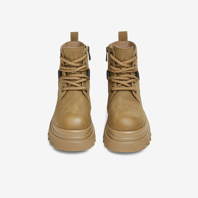 TATA plus velvet thick-soled Martin boots for women retro outdoor ...