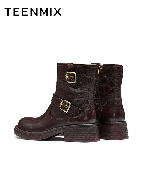 Tianmeiyi retro western boots thick sole knight boots women's fashion ...
