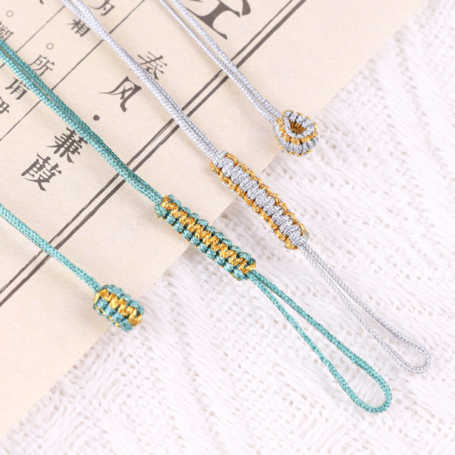 No. 72 flat knot single-sided golden braided national style ins semi ...