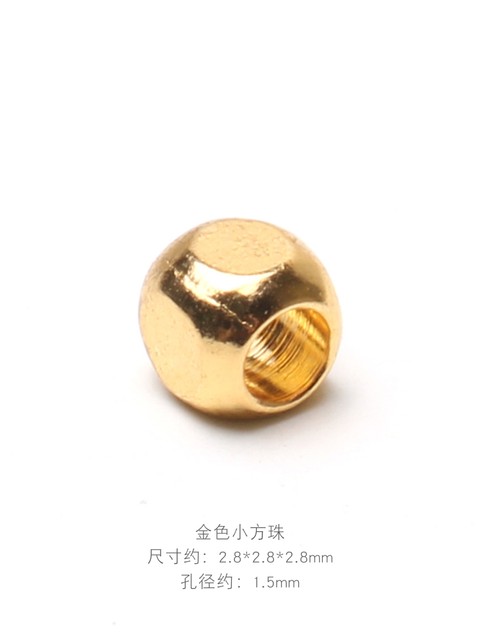 Square straight beads golden small square beads love gift accessories ...