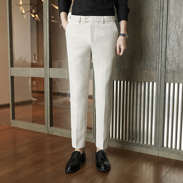 Suit pants men's trendy brand 2025 new high-end business men's slim ...