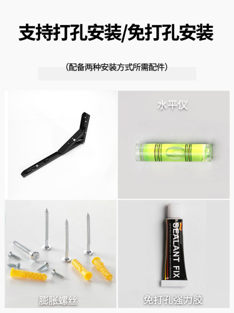 Wall Computer Desk Folding Table Storage Rack Wall Folding Board Table ...