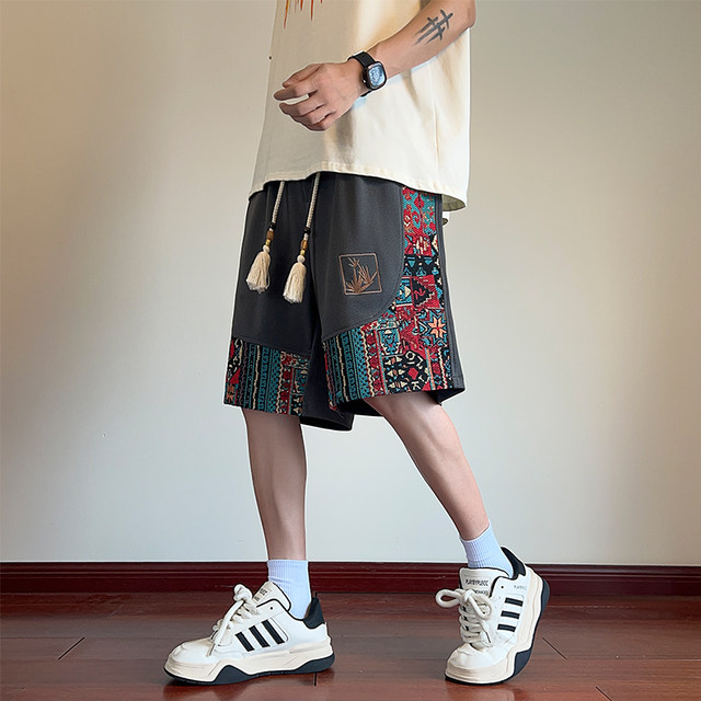 New Chinese style men's Chinese style shorts men's niche design ...