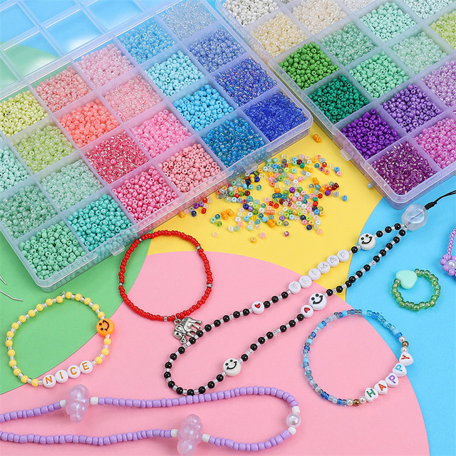 Handmade DIY Glass Rice Beads Loose Beads Dopamine Beading Material ...