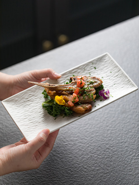 High-end rectangular sushi plate, sashimi plate, special dish plate ...