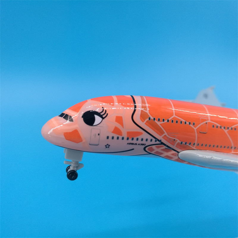 18cm All Nippon Airways 380 Orange Turtle-Shaped Model Airplane with ...