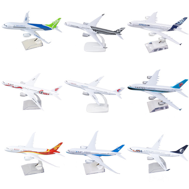 Static aircraft model solid alloy airliner with wheels can rotate ...