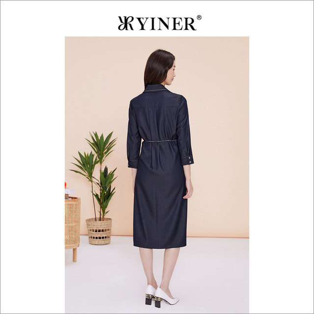 YINER Yin'er specializes in women's spring retro POLO collar three ...