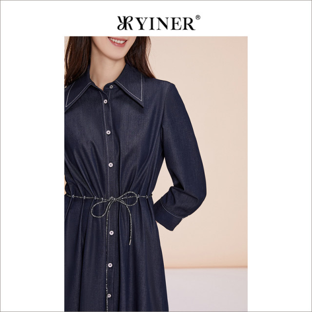 YINER Yin'er specializes in women's spring retro POLO collar three ...