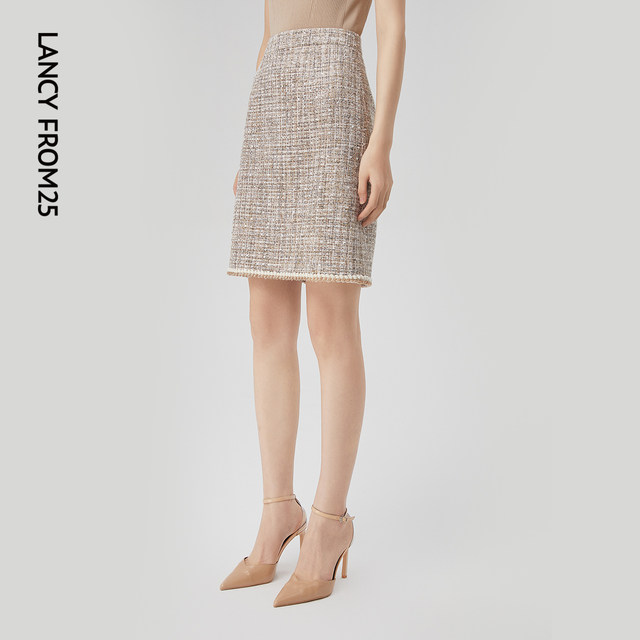 Lance/Yuelangzi Spring High -waisted Halway Skirt Female Fragrant ...