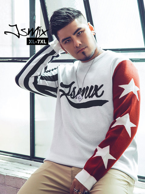 JSMIX trendy brand large size men's loose plus fat plus size American ...