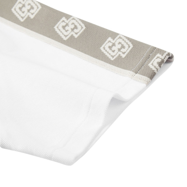 GXG men's white splicing design trend short -sleeved POLO shirt 2023 autumn new product GEX12423693