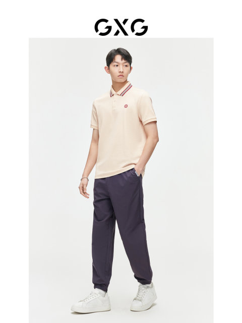 GXG men's multi-color polo shirt color-blocking breathable 2024 summer new product #G24D242034