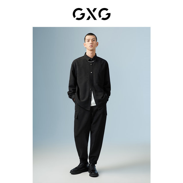 GXG Men's Black Close Workers Trunk Pants 22 years of autumn new ...