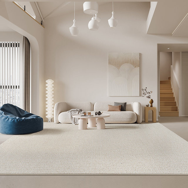 Carpet Living Room Coffee Table Rug Modern Simple Solid Color Floor Mat ...
