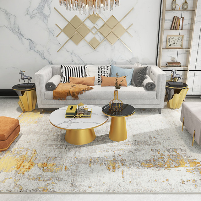 Living room carpet light luxury villa sofa coffee table carpet mat ...