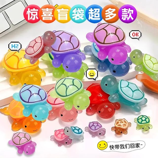 Internet celebrity all-red Tongchan model luminous little turtle pair ...