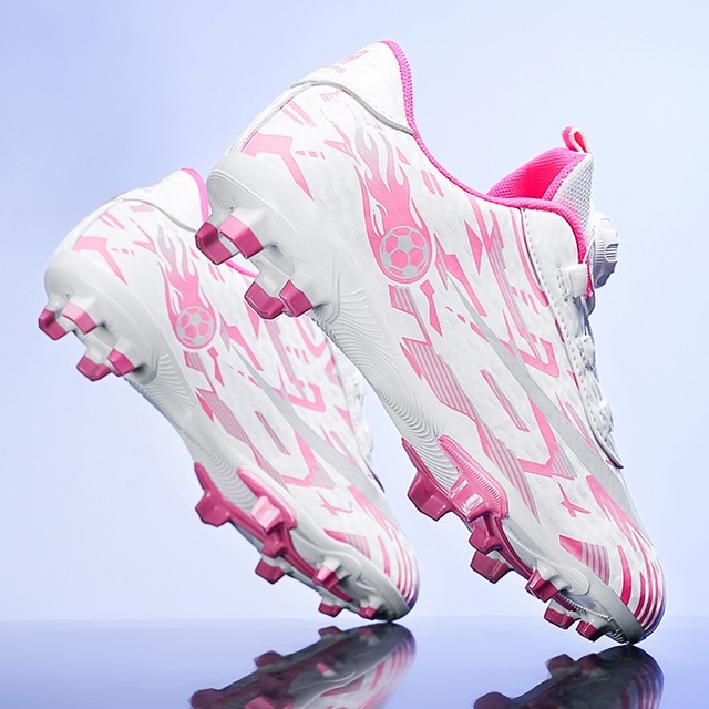 Pull back children's football shoes, girls' shoes, rotating buckle ...