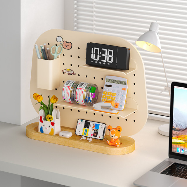 Desktop perforated board storage rack without punching vertical metal ...