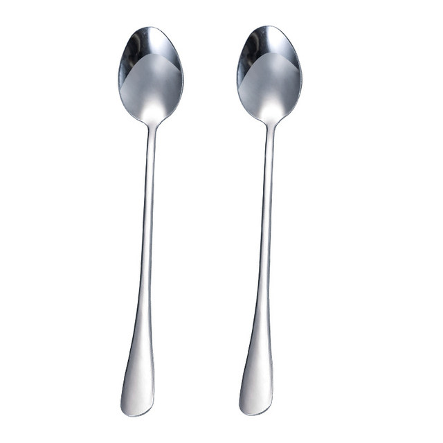Two-pack of mixing spoons with pointed round handles for independent ...