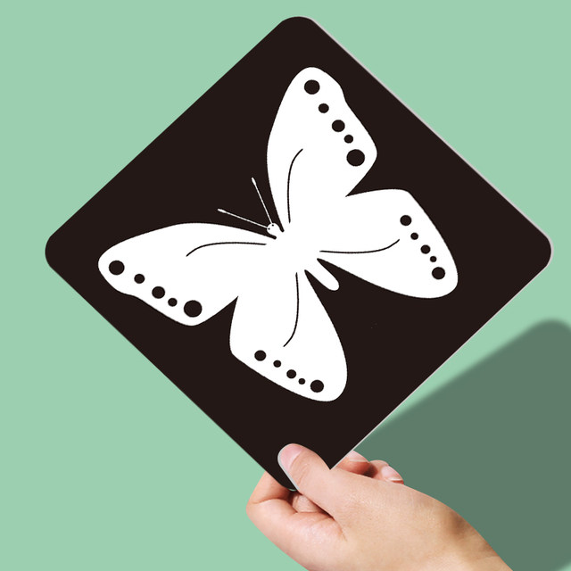 Black and white card baby early education card newborn baby visual ...