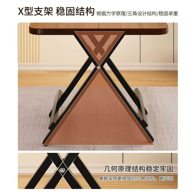 Folding table dining table Household small apartment dining table ...