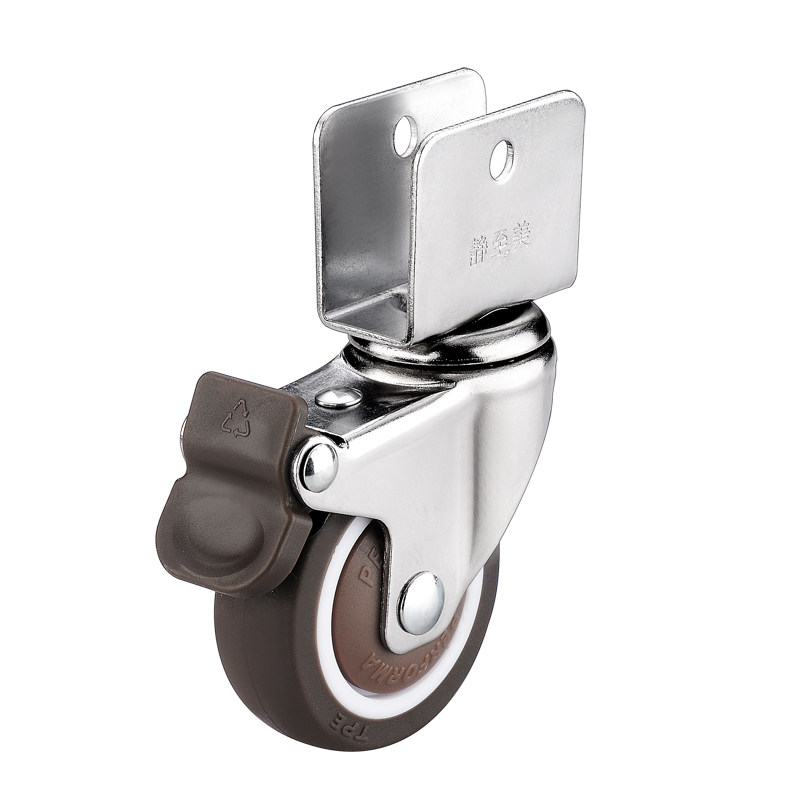 Buaian senyap roda universal berbentuk u aksesori roda penggelek belat ...