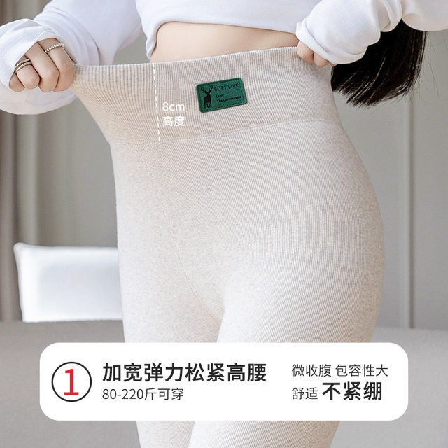 Permail thin velvet thread leggings high waist no fade large size fat ...