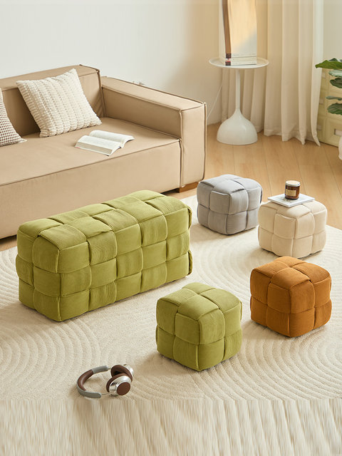 Low stool, home sofa, art, small square stool, children's bench, solid ...