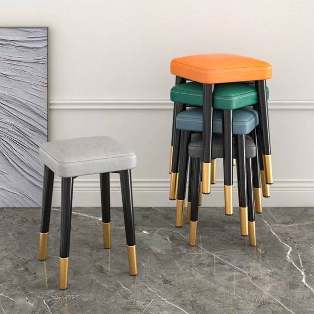 Stools, light luxury household stools, stackable square stools ...