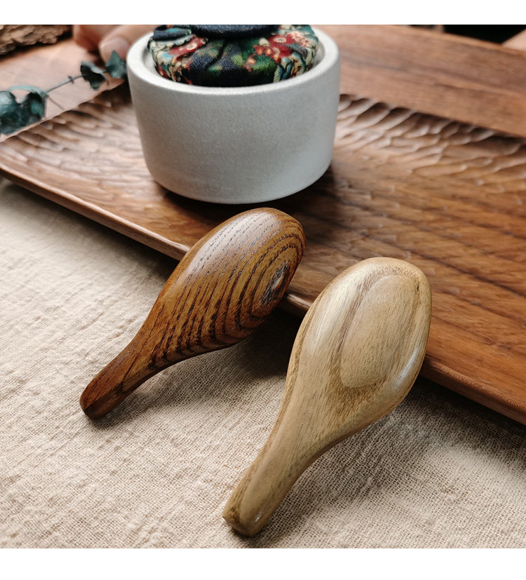 Log Retro Coffee Bean Small Wooden Spoon and Tea Shovel Solid Wood ...