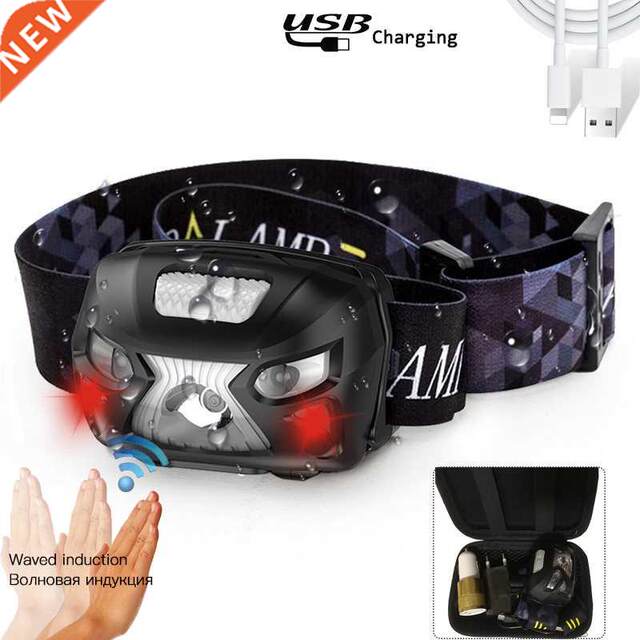 10000Lm Powerfull Headlamp Rechargeable LED Headlight Body M