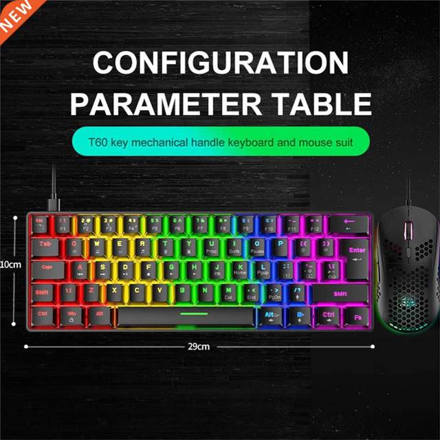RGB Mechanical Gaming Keyboard Computer Keyboard Gamer Red B