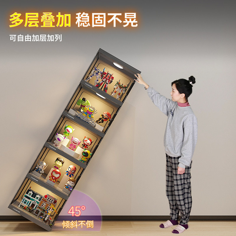Hand -handed display cabinet transparent imitation acrylic storage ...