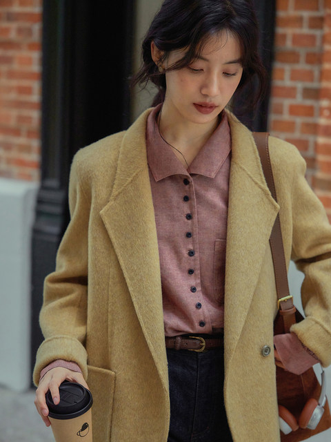 SOLIGHTER all -sided wool double -sided suits female autumn 2024 new ...