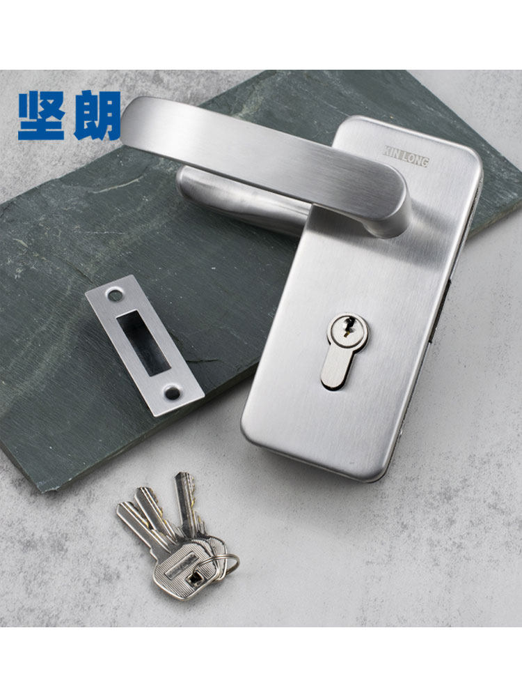 Kin Long Wk021303 304 Stainless Steel Glass Door Lock with Handle
