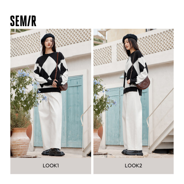 Senma sweater women's loose temperament colders retro winter gentle ...