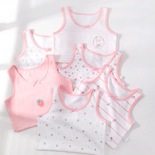 Children's vest female summer pure cotton thin inner wear little girl ...